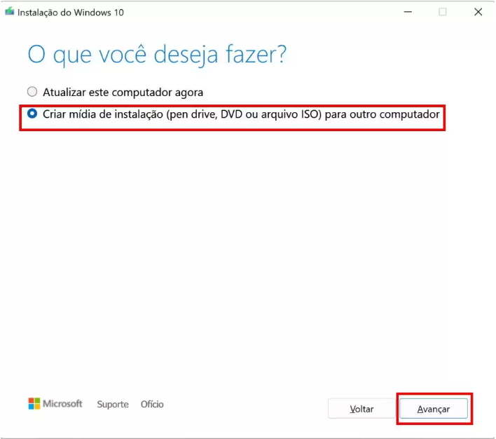Ao atualizar o Windows, ele exibe "Não é possível atualizar a partição ...