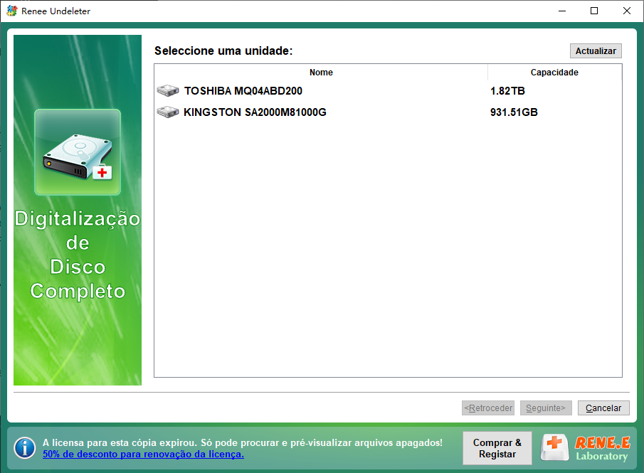Ao atualizar o Windows, ele exibe "Não é possível atualizar a partição ...